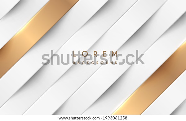 Abstract White Gold Lines Background Stock Vector (Royalty Free ...