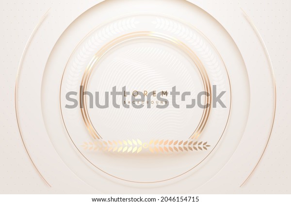 Abstract White Gold Luxury Circle Background Stock Vector (Royalty Free ...