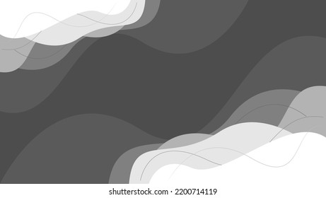 Abstract White Gray Wavy Shapes Background Stock Vector (Royalty Free ...