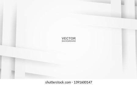 Abstract White Line Paper Overlap Background Stock Vector (Royalty Free ...
