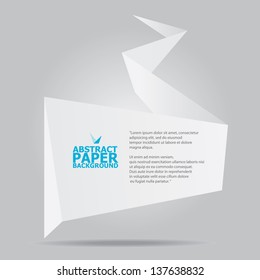 Abstract White Paper Origami Background Vector Stock Vector (Royalty ...