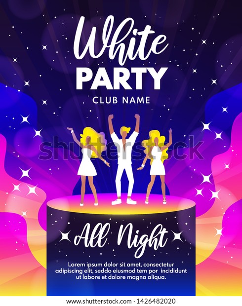 Abstract White Party Background Young People Stock Vector (Royalty Free ...