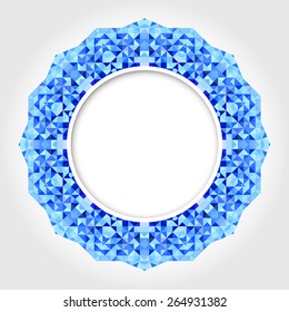 Abstract White Round Frame Blue Digital Stock Vector (Royalty Free ...