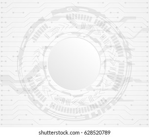 Abstract White Technology Background Stock Vector (royalty Free
