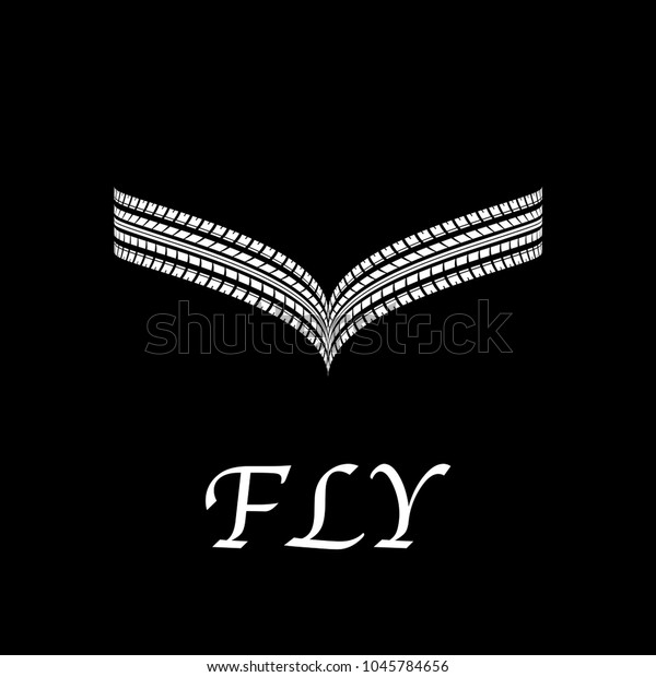 Abstract White Tire Tract Logo Isolated Stock Vector (Royalty Free ...