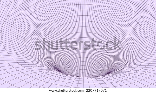 Abstract Wireframe Pink Tunnel Vector Wormhole Stock Vector (Royalty ...