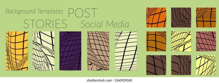 Abstract Wireframe Social Media Template Visual Stock Vector (Royalty ...