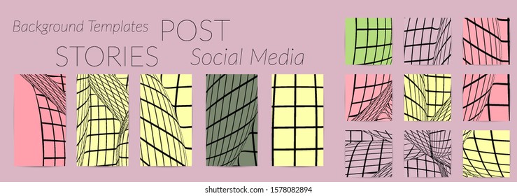 Abstract Wireframe Social Media Template Visual Stock Vector (Royalty ...