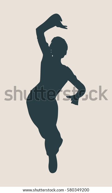 Abstract Women Dancing Pose Vector Illustration Stock Vector (Royalty ...