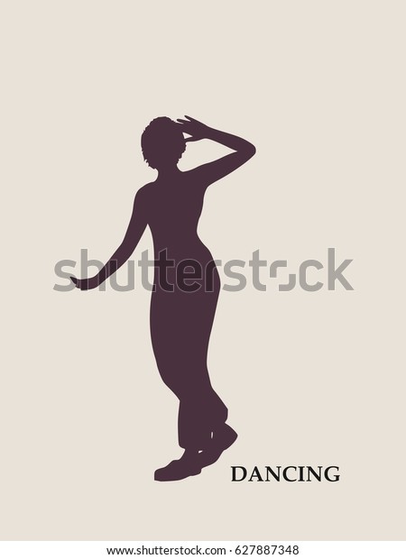 Abstract Women Dancing Pose Vector Illustration Stock Vector (Royalty ...