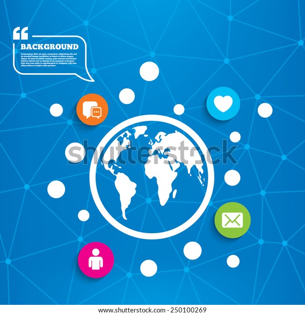 Abstract World Globe Social Media Icons Stock Vector (Royalty Free ...