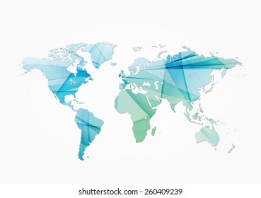 Communication World Map Vector Stock Vector (Royalty Free) 248030890