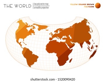 Abstract World Map Armadillo Projection World Stock Vector (Royalty ...