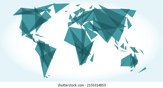 Abstract World Map Geometric Shapes Vector Stock Vector (Royalty Free ...