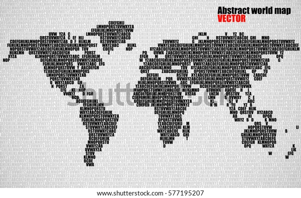 Abstract World Map Letters English Alphabet Stock Vector (Royalty Free ...