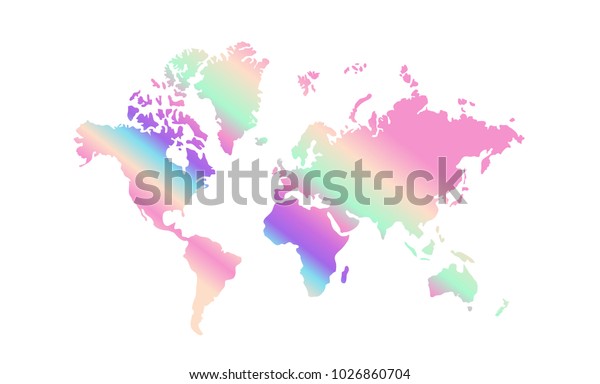 Abstract World Map Pastel Colors Gradient: vector de stock (libre de ...