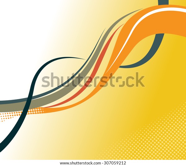 Abstract Yellow Background Wave Brochure Design Stock Vector (Royalty ...