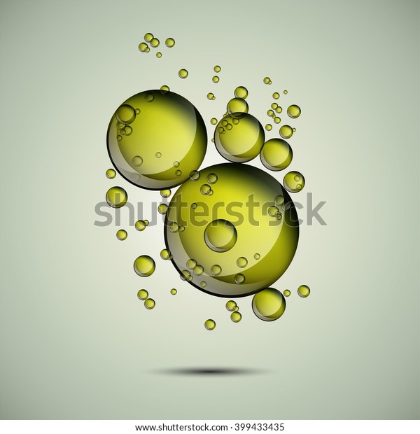 Abstract Yellow Bubbles Rising On Clear Stock Vector (Royalty Free ...