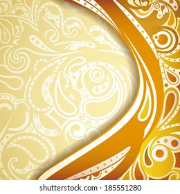 Abstract Yellow Curve Background Stock Vector (Royalty Free) 185551280 ...