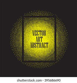Abstract Yellow Dots On Black Background Stock Vector (Royalty Free ...