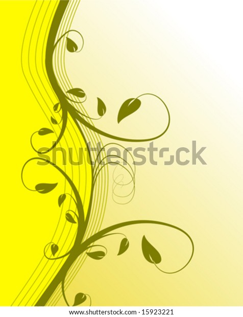 Abstract Yellow Floral Vector Background Illustration Stock Vector ...