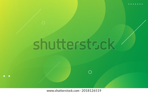 Abstract Yellow Green Wave Background Dynamic Stock Vector (Royalty ...