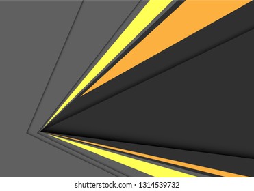 Abstract Yellow Grey Speed Arrow Direction Stock Vector (Royalty Free ...