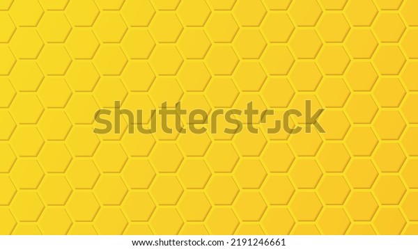Abstract Yellow Hexagon Honeycomb Light Shadow Stock Vector (Royalty ...