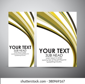 Namecard Template Yellow Doodles Illustration Stock Vector (Royalty ...