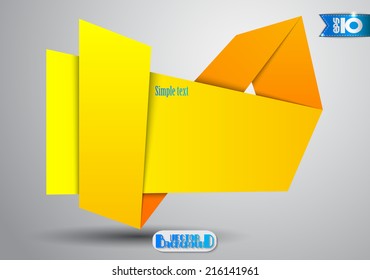 Abstract Yellow Paper Strip Stock Vector (Royalty Free) 216141961 ...