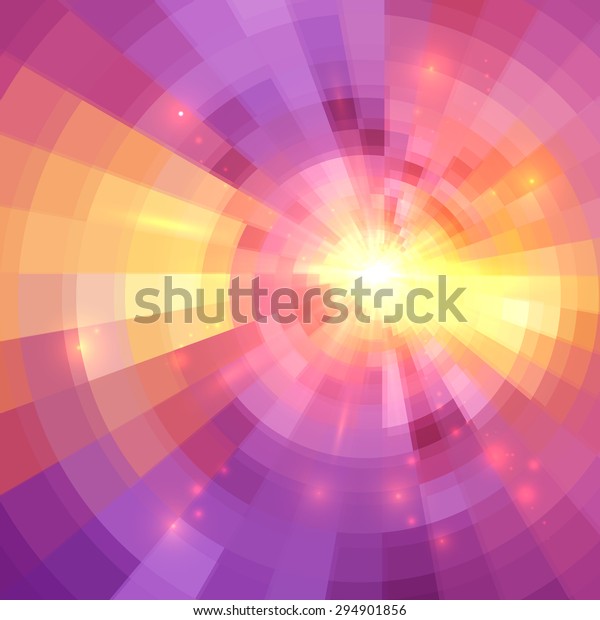 Abstract Yellow Pink Light Circle Technology Stock Vector (Royalty Free ...