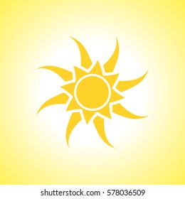 Abstract Yellow Sun Background Stock Vector (Royalty Free) 578036509 ...