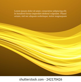 Abstract Yellow Wavy Background Stock Vector (Royalty Free) 242170426 ...