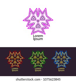 Abstraction Illustration Psychedelic Trans Logo Icon Stock Vector ...