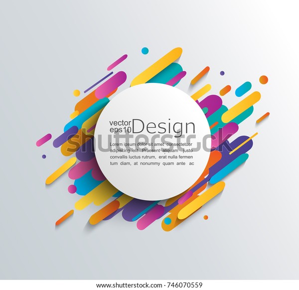 Abstraction Modern Style Circle Frame Bright: เวกเตอร์สต็อก (ปลอดค่า ...