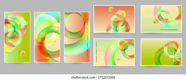 Collection Rectangular Abstract Layout Artworks Gradients Stock Vector ...