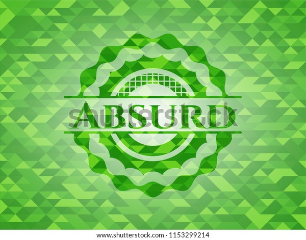 Absurd Green Emblem Triangle Mosaic Background Stock Vector (Royalty ...