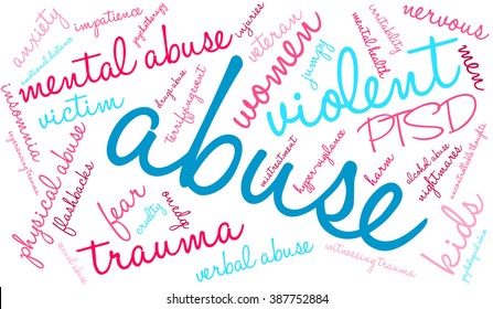 Abuse Word Cloud On White Background Stock Vector (Royalty Free ...