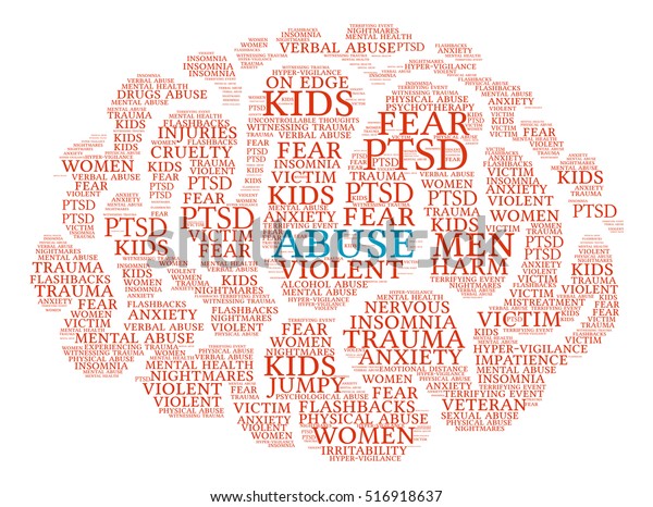 Abuse Word Cloud On White Background Stock Vector (Royalty Free ...