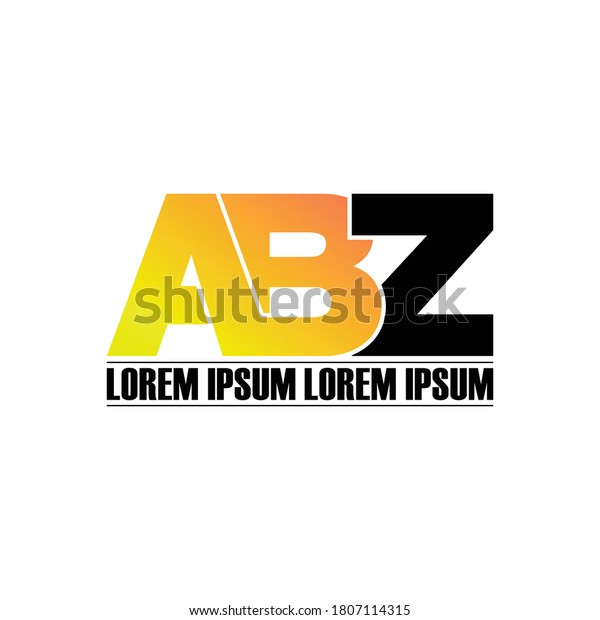 Abz Letter Monogram Logo Design Vector Stock Vector (Royalty Free ...