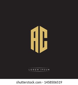 Ac C Logo Emblem Capital Letter Stock Vector (Royalty Free) 1458506519 ...