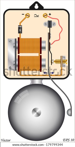 Ac Dc Electric Bell Stock Vector (Royalty Free) 179799344