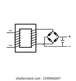 Ac Dc Power Supply Circuit Icon Stock Vector (Royalty Free) 2190960247 ...