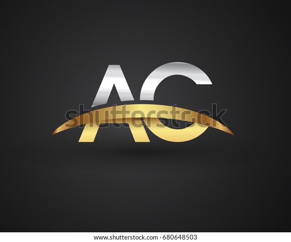 Ac Initial Logo Company Name Colored Stock Vector (Royalty Free ...