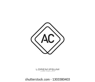Ac Initial Logo Minimalist Template Stock Vector (Royalty Free) 1303380403