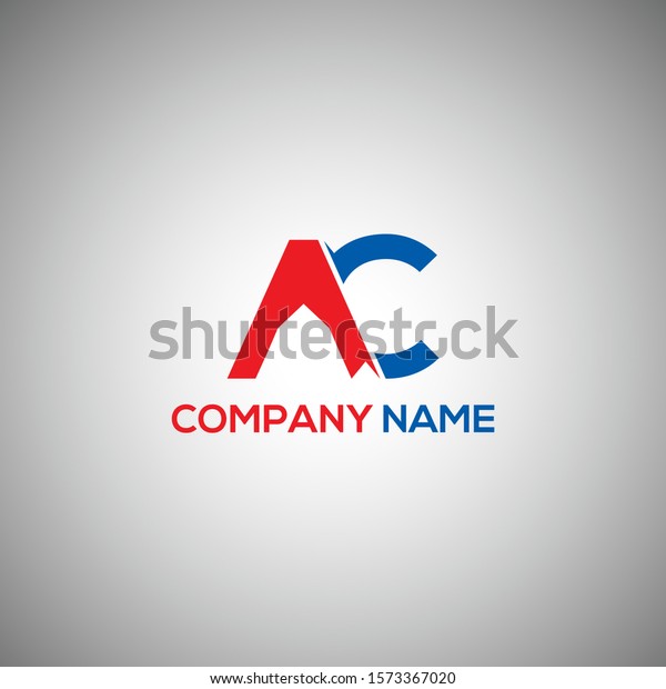 Ac Letter Logo Design Ac Font: vector de stock (libre de regalías ...