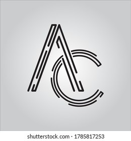 Ac Letter Logo White Background Nice Stock Vector (Royalty Free ...