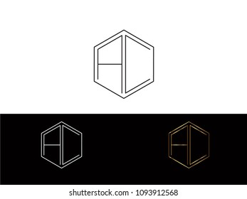 Ac Square Shape Gold Color Logo Stock Vector (Royalty Free) 1093912568 ...