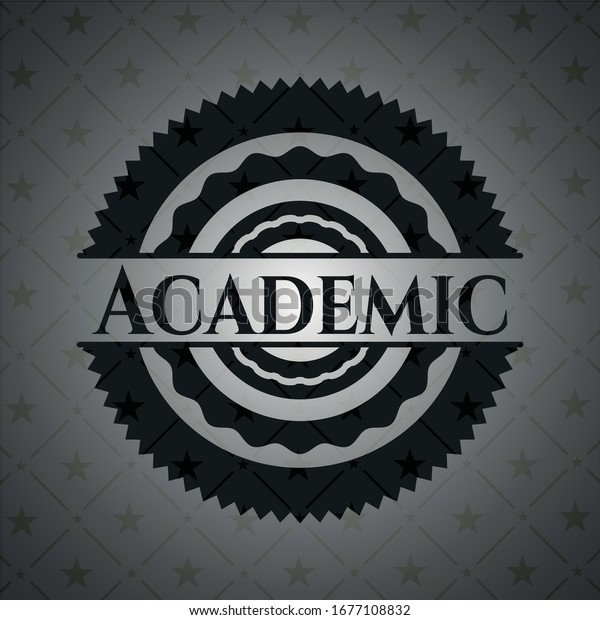 Academic Black Badge Vector Illustration Detailed Stock Vector (Royalty ...