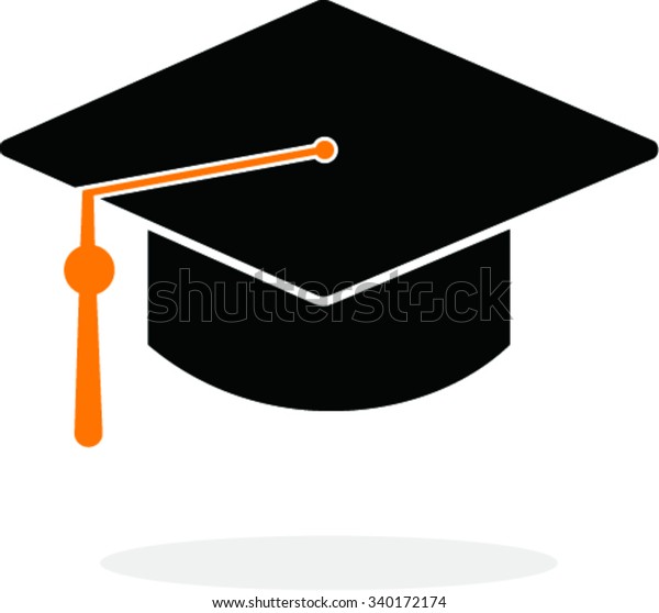 Academic Hat On Flat Style Stock Vector (Royalty Free) 340172174 ...